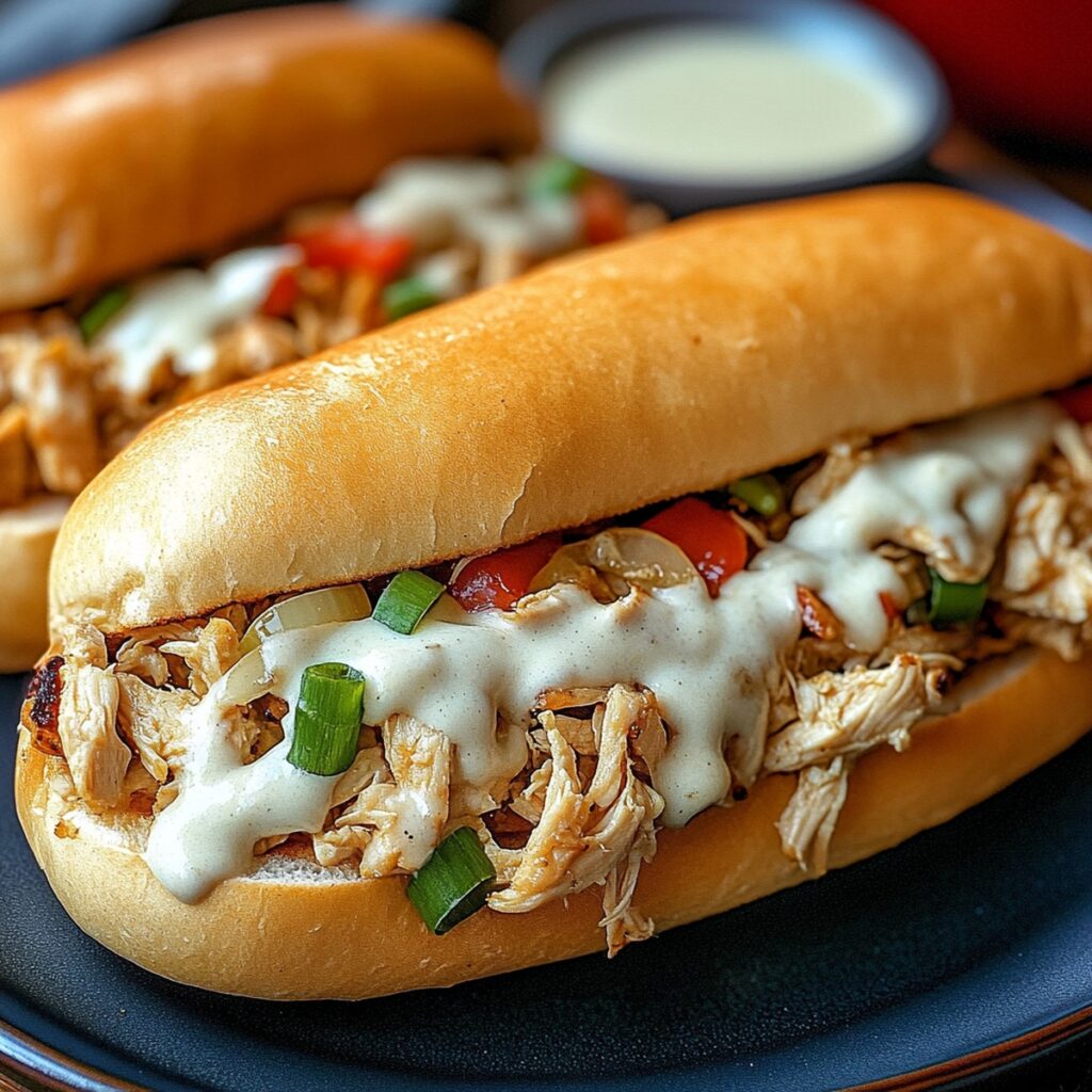 Juicy Slow Cooker Chicken Philly Sandwiches Recipe For Dinner - Pro of ...