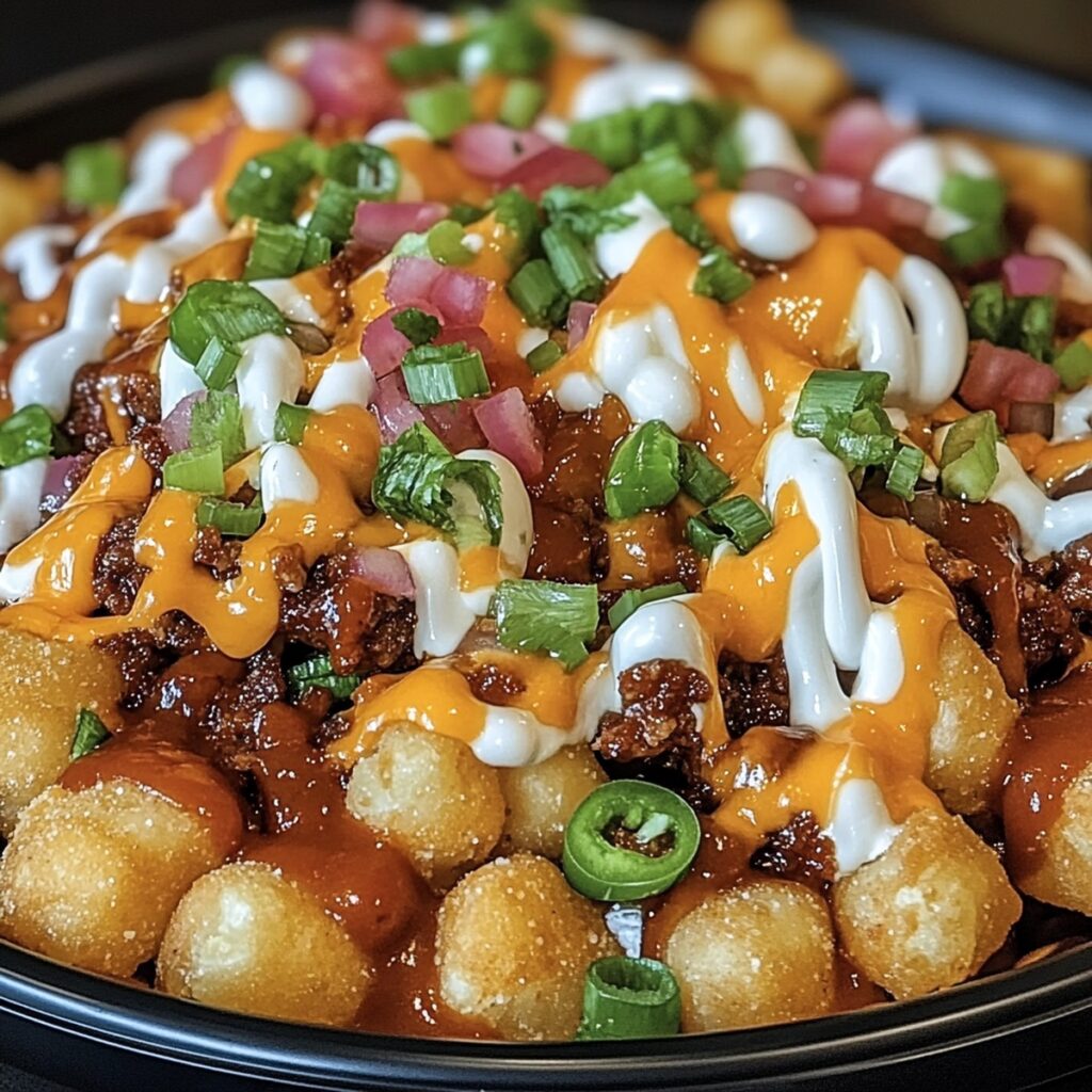 Savory Loaded Cowboy BBQ Tater Tot Nachos Recipe For Family Fun - Pro ...