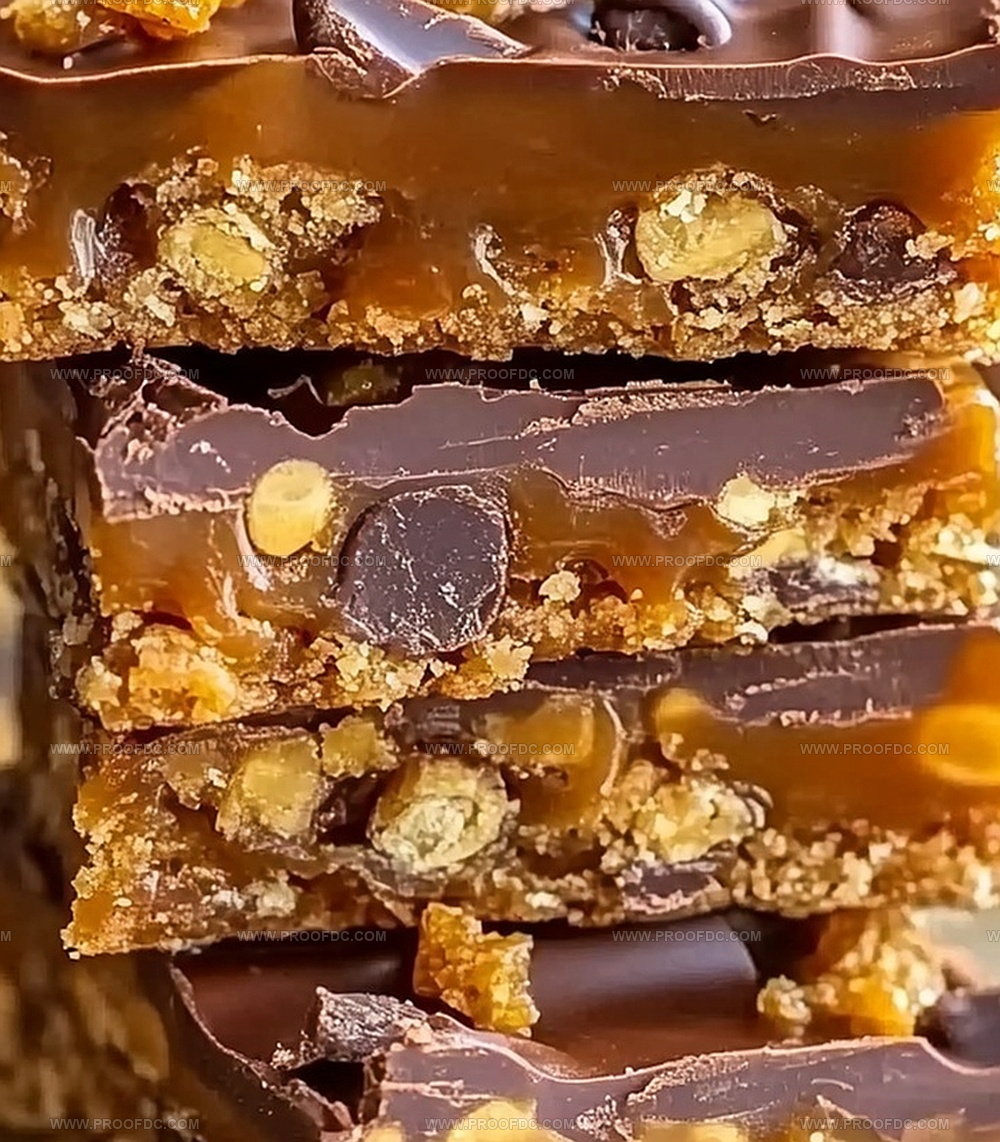 Crunchy Caramel Chocolate Crunch Bars Recipe - Pro of Delicious Creations